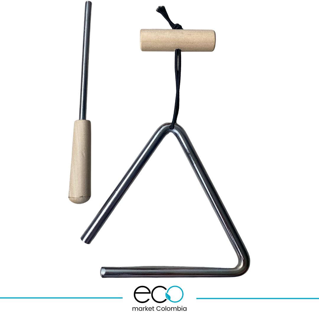 Triángulo de percusión en acero – Ecomarket